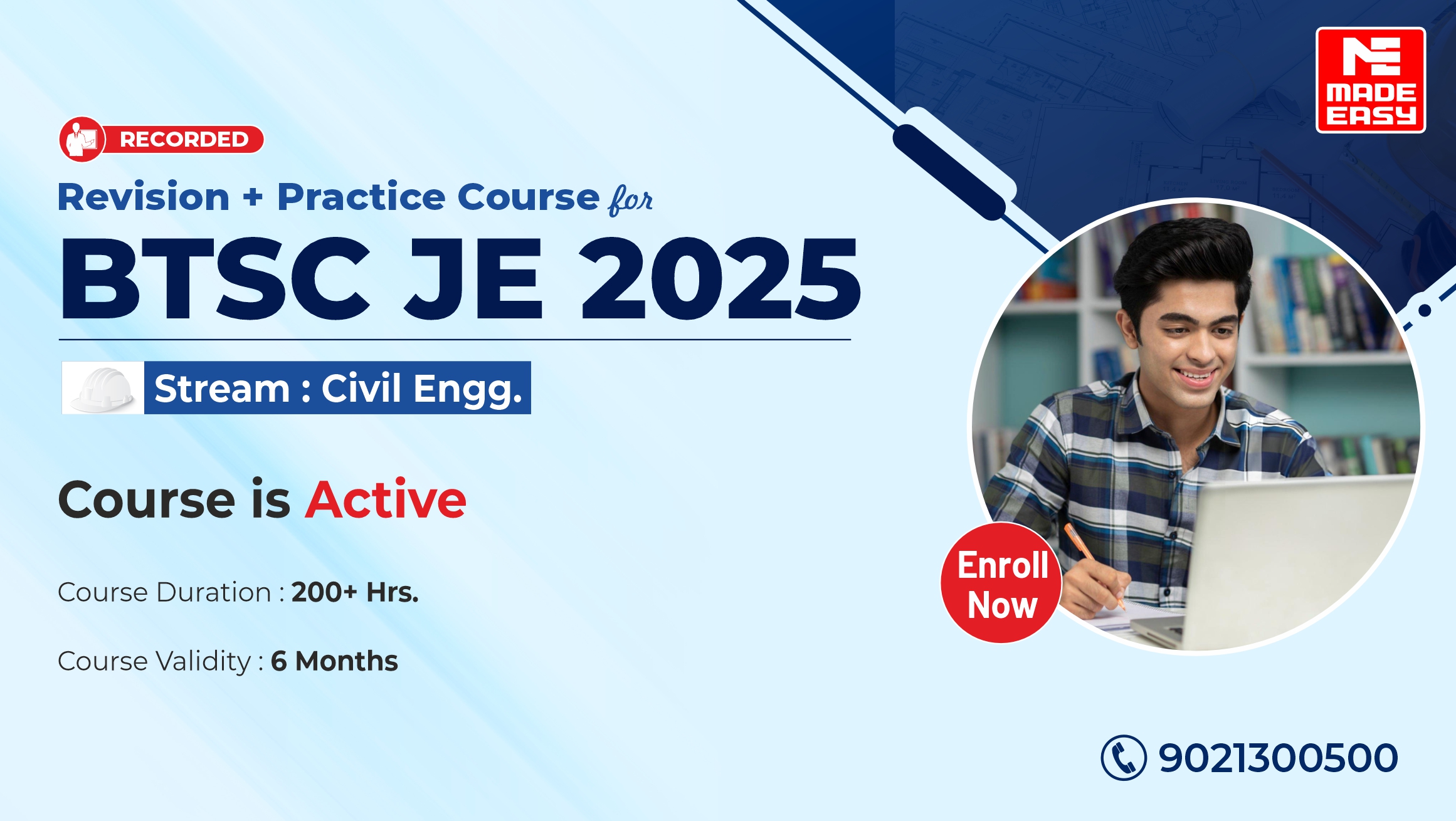BTSC JE 2025 Civil (Revision & Practice) Course - MADE EASY